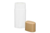 China 1.3oz / 40g PP Empty Refillable Oval Deodorant Container Sticks Twist Mechanism Cap for sale