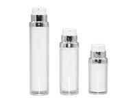 China Double Wall PP Airless Bottle Skincare Lotion Cream Vacuum Cosmetic Packaging 15ml 30ml 50ml for sale