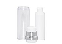 China Double Wall PP Airless Bottle Skincare Lotion Cream Vacuum Cosmetic Packaging 15ml 30ml 50ml for sale