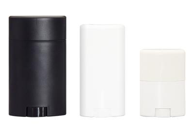 China Flat Top Cap Cosmetic Pump Bottle Polypropylene Oval Deodorant Stick 15g for sale