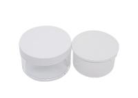 China Transparent Replaceable Acrylic Cream Jar Refilled With Aluminum Seal 50g 100g 200g for sale