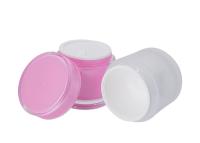 China Customized Acrylic Skincare Cosmetic Cream Jars Container Od 90mm for sale