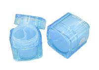 China Double Chamber Container Acrylic Cream Jar Clay Skincare Cosmetic Mask Packaging for sale
