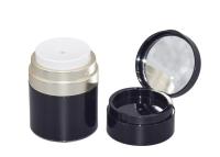 China 15g 30g Acrylic Airless Cosmetic Cream Jars With Mirror Skincare Packaging Container for sale