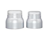 China 30ml 50ml Matte Silver Airless Cream Jar Cosmetic Containers for sale