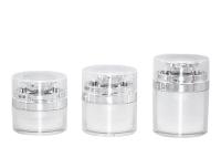 China Electroplating Acrylic Airless Pump Cream Jar 15 / 30 / 50 / 70g for sale