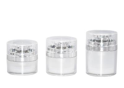 China Electroplating Acrylic Airless Pump Cream Jar 15 / 30 / 50 / 70g for sale