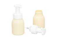 China Yellow Hdpe Pp Foam Pump Bottle Baby Soap Washing Cosmetic Packaging Container 200ml for sale