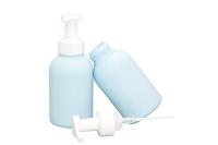 China Blue Packaging Material Pe Foam Pump Bottle 500ml For Hand Sanitizer for sale