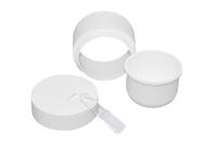 China Non Spill Plastic Cosmetic Cream Jar 50g 100g With Scoop for sale