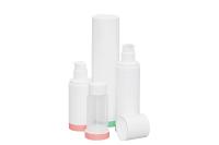 China White Pp Refillable System Airless Pump Bottles Round Shape 30ml 50ml 100ml for sale