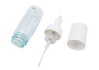 China Empty 120ml 150ml Foam Pump Bottle Pet With Circular Arc Or Right Angle Cover for sale