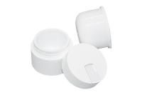 China 50g 100g Cosmetic Cream Jars White Pp Pcr Material Lightweight With Small Scoop for sale