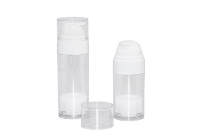 China Round PET Airless Dispenser Pump Bottle 50ml 80ml For Personal Care for sale