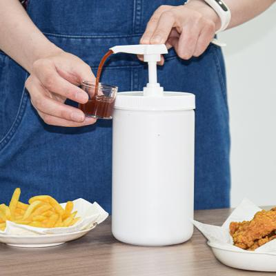 China 5ml 8ml 10ml Square Head Food Condiment Pump Dispenser 960ML - 1 Gallon Bottle for sale