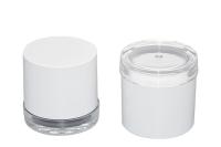 China Recyclable Material Face Cream Jar Full Electroplating Process 50g for sale