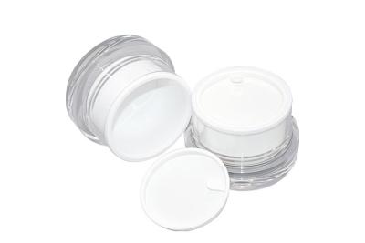 China 50g Acrylic Face Cream Jar Full Electroplating For Skin Care for sale