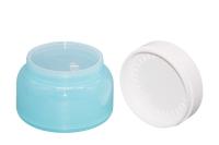China Double Layer PET Plastic Cosmetic Face Cream Jars BPA Free With Lids for sale