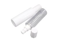 China 200ml Non Spill Refillable PET Facial Lotion Pump Bottle With Two Shapes Cap for sale