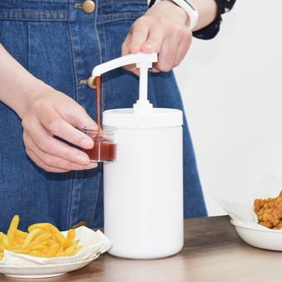 China Food Grade PP Narrow Head Syrup Dispenser Pump With 960ml Plastic Container for sale