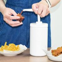 China 15ml 30ml Square Head Sauce Dispenser Pump With 32 Oz Plastic Container for sale