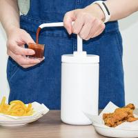 China 960ml PE Plastic Head Type Container Sauce Dispenser Pump 15ml 30ml Dosage for sale