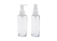 China Oval Transparent 30ml 100ml PETG Lotion Pump Bottle Makeup Oil Cleansing Dispenser for sale