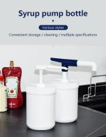 China Round HDPE 1250ml Conatiner Ketchup Dispenser Pump Non Spill Square Head Type for sale