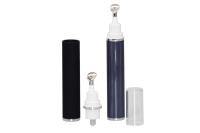 China PMMA Eye Serum Airless Bottle 10ml 15ml Zinc Alloy Pump Head Cosmetic Cream Bottle for sale