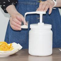 China Round 1700ml Bottle Std Head Condiment Pump Dispenser For Chocolate Ketchup Sauce for sale