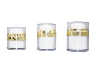 China 15g 30g 50g Rotary Airless Cream Jar Cosmetic Skincare Vacuum Packaging Container for sale