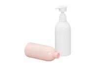 China Smooth PET Round Shoulders Cosmetic Lotion Bottle With 2.8cc 240ml 300ml for sale