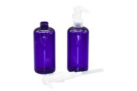 China 500ml PET Lotion Bottle With Mono All Plastic 28-410 4cc Dosage Dispenser for sale