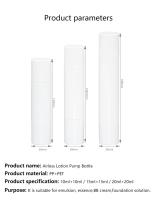 China Customization Double Ended Plastic PP Airless Pump Bottles 20ml 30ml 40ml for sale