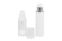 China 30ml 50ml Single Layer AS Airless Bottles With Pump Cap Cosmetic Packaging for sale