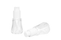 China Transparent Heavy Wall 30ml Lotion Pump Bottle 50% PCR PETG For Serum Essence Oil for sale