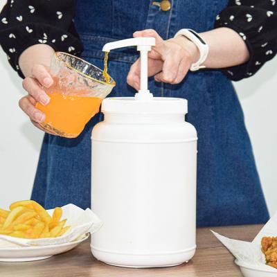 China 5ml 8ml 10ml Standard Head Syrup Pump Dispenser With 2500ml HDPE Round Bottle Container for sale