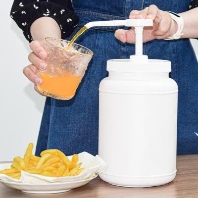 China Chocolate Syrups / Hot Sauce Pump Dispenser Std Head Type Round PE Container for sale