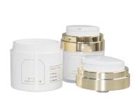 China Personal Care Airless Jar With Matte Silver Collar 15g 30g 50g for sale