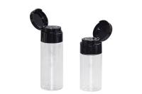 China 100g 150g PETG Cosmetic Pump Bottle Mens Skincare Packaging For Talcum Loose Powders for sale