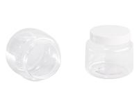 China Recyclable Material eco-friendly 300ml PET  Cream jar for cosmetic and body lotion packaging for sale