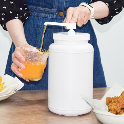 China 3000ml PE Container Plastic Condiment Pump Dispenser Set MD Head Type for sale