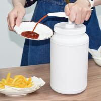 China Square Head Sauce Dispenser Pump Food Grade 3000ml HDPE Container Set for sale