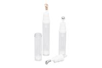 China 10ml 15ml PETG Roller Ball Massage Eye Cream Airless Pump Bottles Zinc Alloy Pump Head for sale