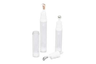 China 10ml 15ml PETG Roller Ball Massage Eye Cream Airless Pump Bottles Zinc Alloy Pump Head for sale