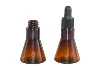 China Brown color PET 20ml Cosmetic essence packaging dropper bottle for sale