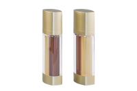 China Dual Chamber AS Airless Pump Bottles Luxury Cosmetic Packaging for sale