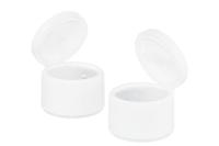 China 100g PP Plastic Cream Jar With Flip Top Cap And Aluminium Foil Magnet Scoop In for sale