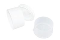China 100g PP Plastic Cream Jar With Flip Top Cap And Aluminium Foil Magnet Scoop In for sale