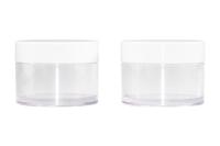 China 100g PET PCR Material Cosmetic Cream Jars With Digging Spoon Spatula for sale